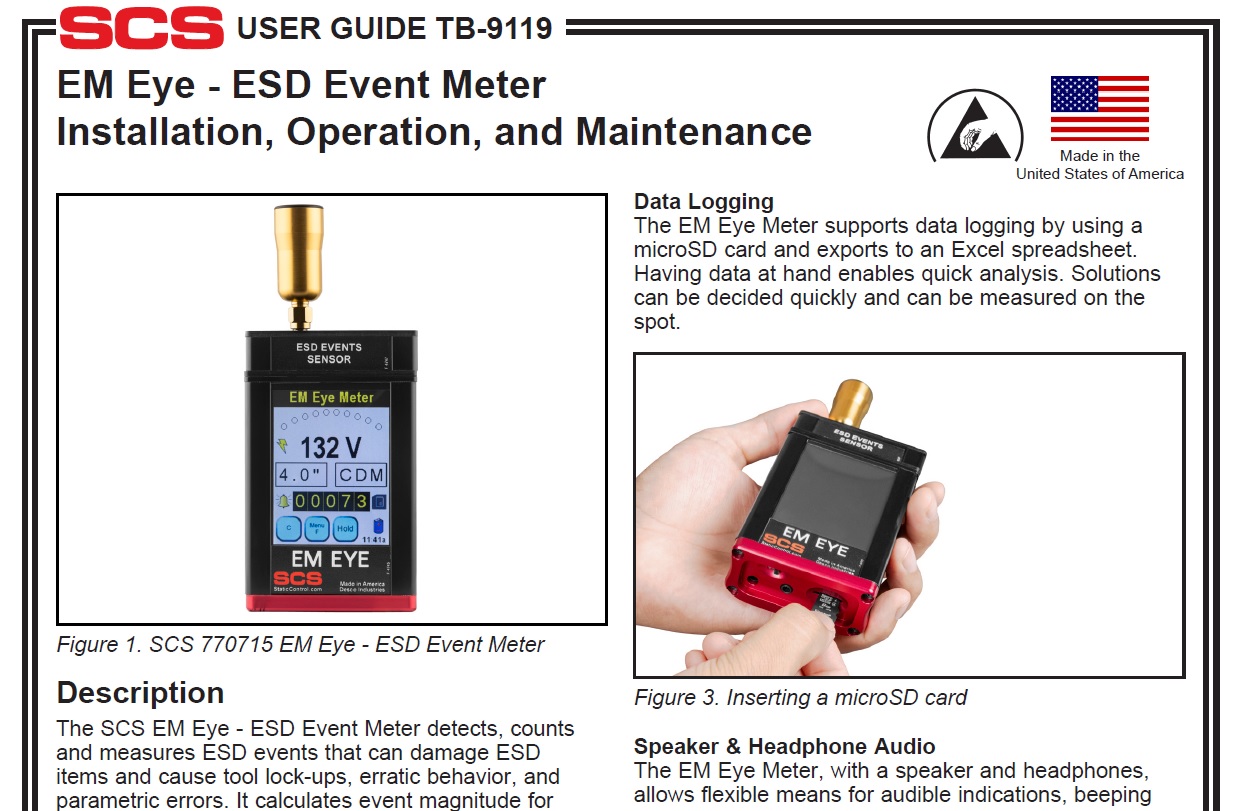 Ichiban Precision Sdn Bhd - Desco - Desco ESD Event Meter, EM Eye Meter